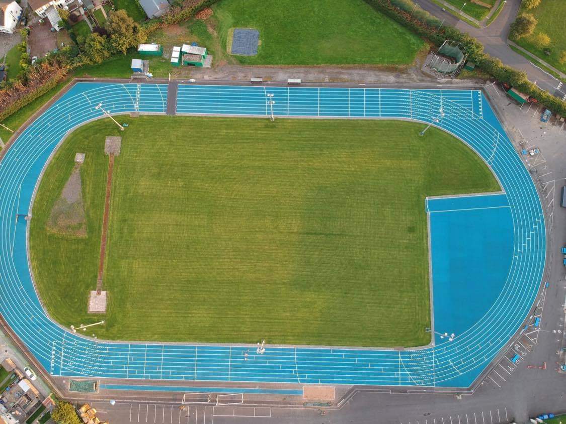 Installing a new running track for Claremont Stadium - SIS Pitches